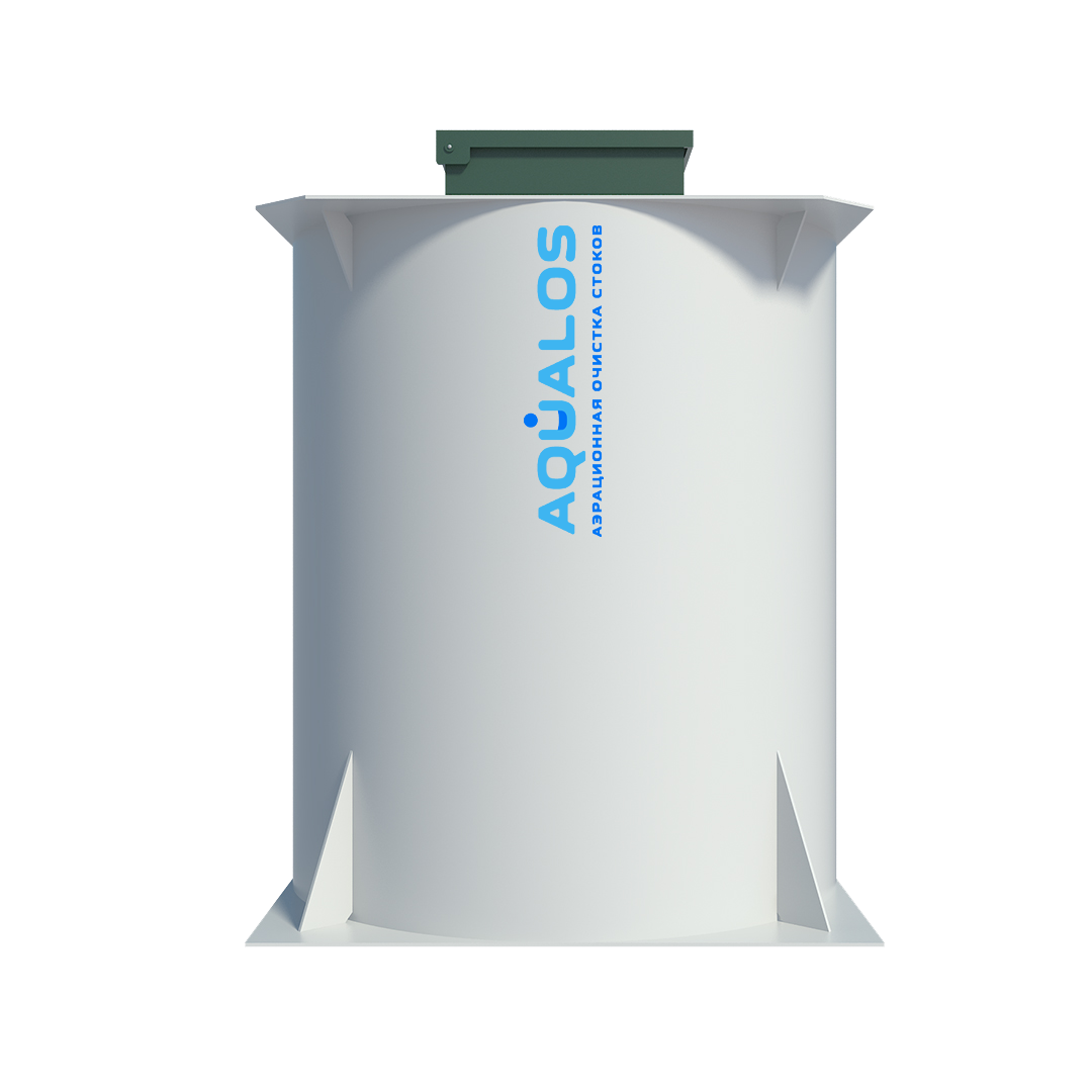 Септик Аквалос 20, аэробный, 20 пользователей, вертикальный, 480 см