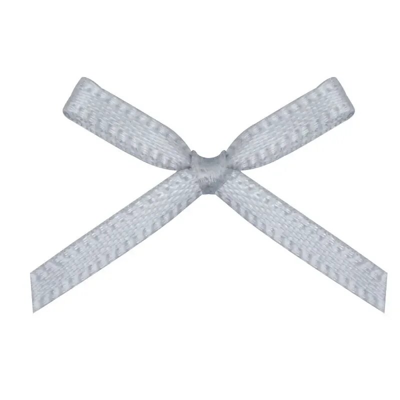 Банты Tie3cm из полиэстера и атласа для рукоделия Белый, grey, 100PCS