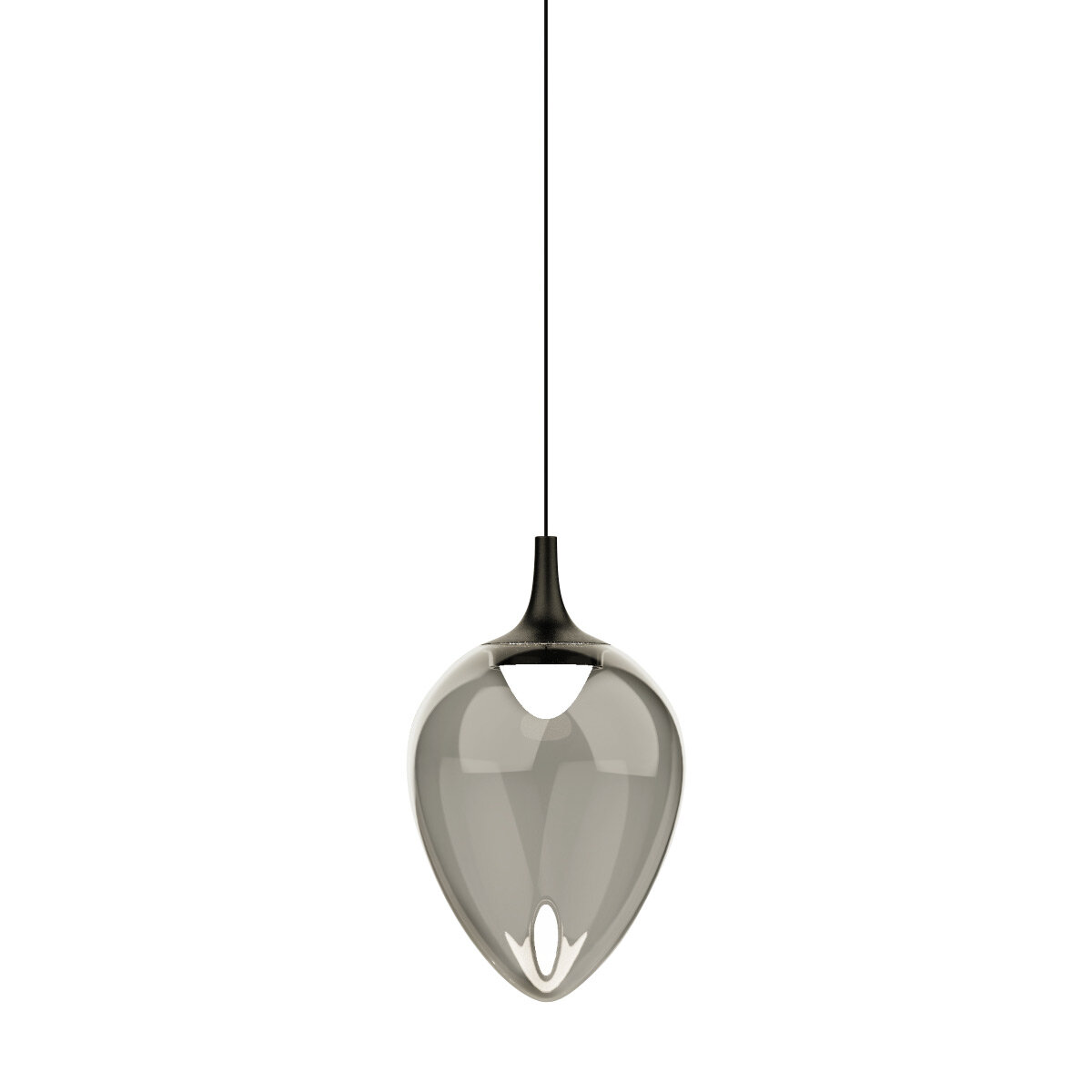 Подвесной светильник Delight Collection MD24001012 MD24001012-1A black/smoky, Черный/Дымчатый, LED, 1 x 4.5 Вт.