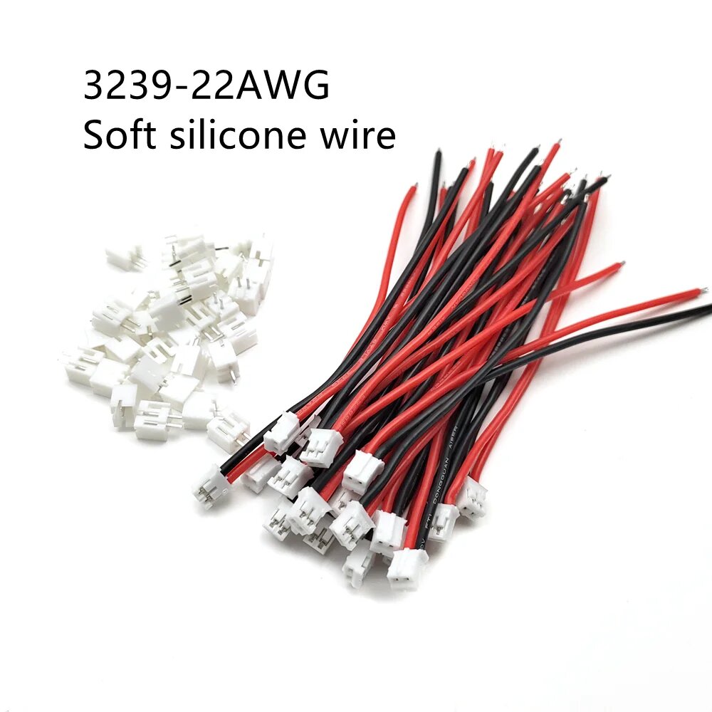 10 шт. JST-PH 2.0 2-контактный разъем с проводом 22AWG 10см