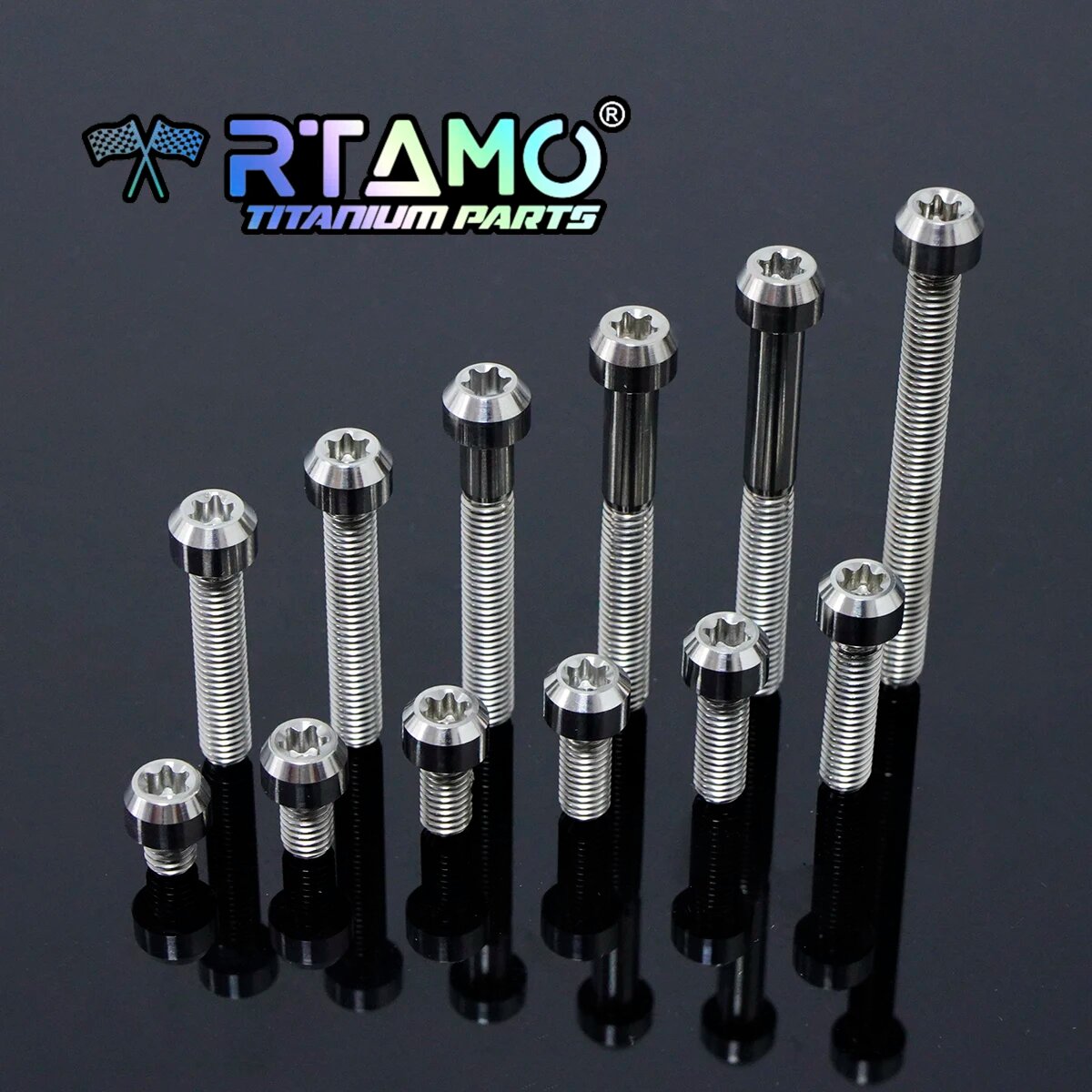 RTAMO титановые болты Torx M5X5/8/10/12/15/20/25/30/35/40/45/50 мм Silver (1pc), M5X8 mm