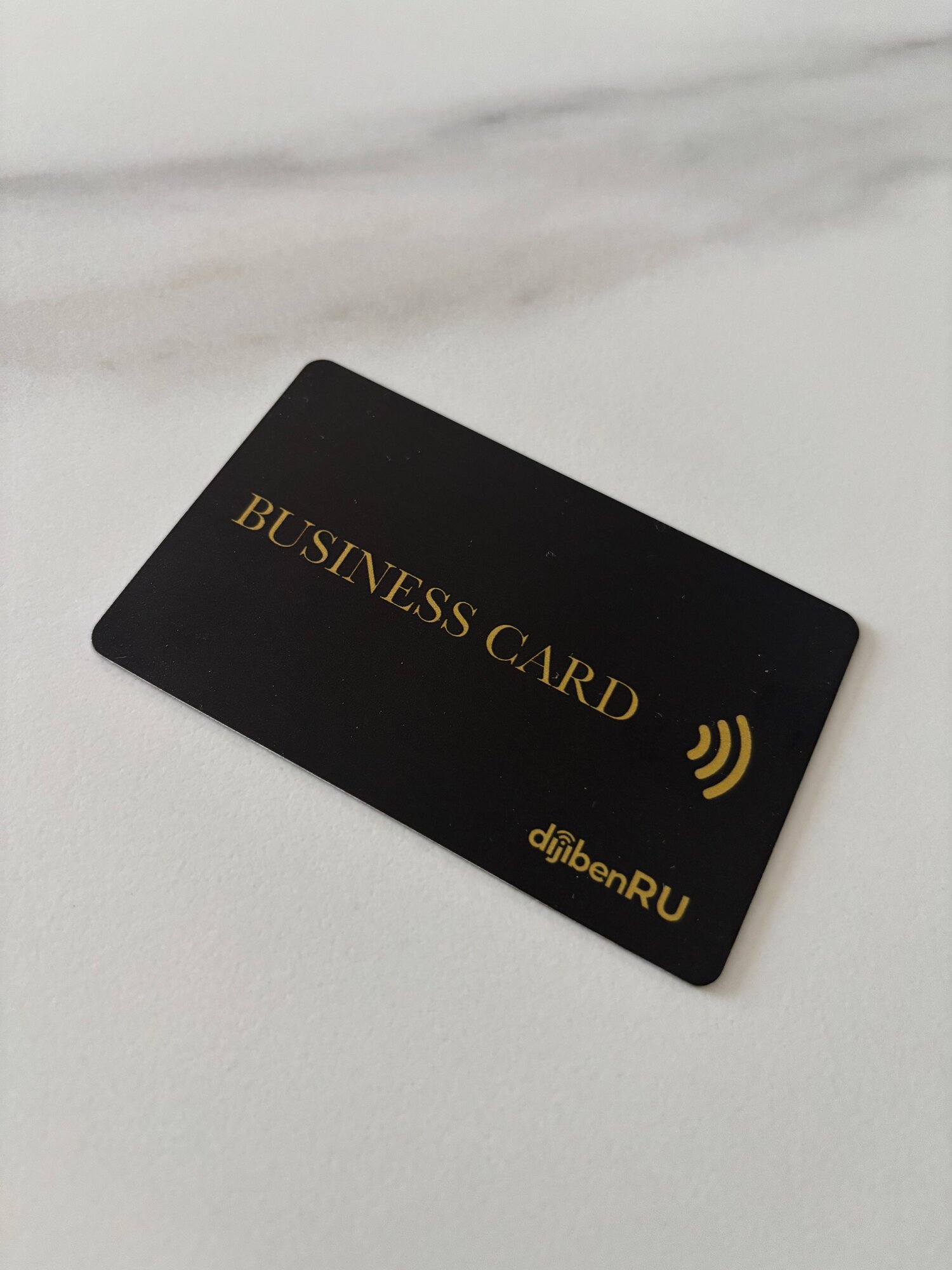 NFC-визитная карточка черная с золотом Business Card от Dijiben