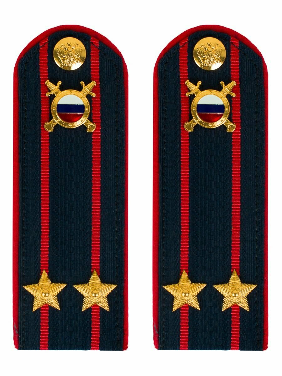 Погоны МВД внутренняя служба на куртку темно-синие картон звание Подполковник 751811