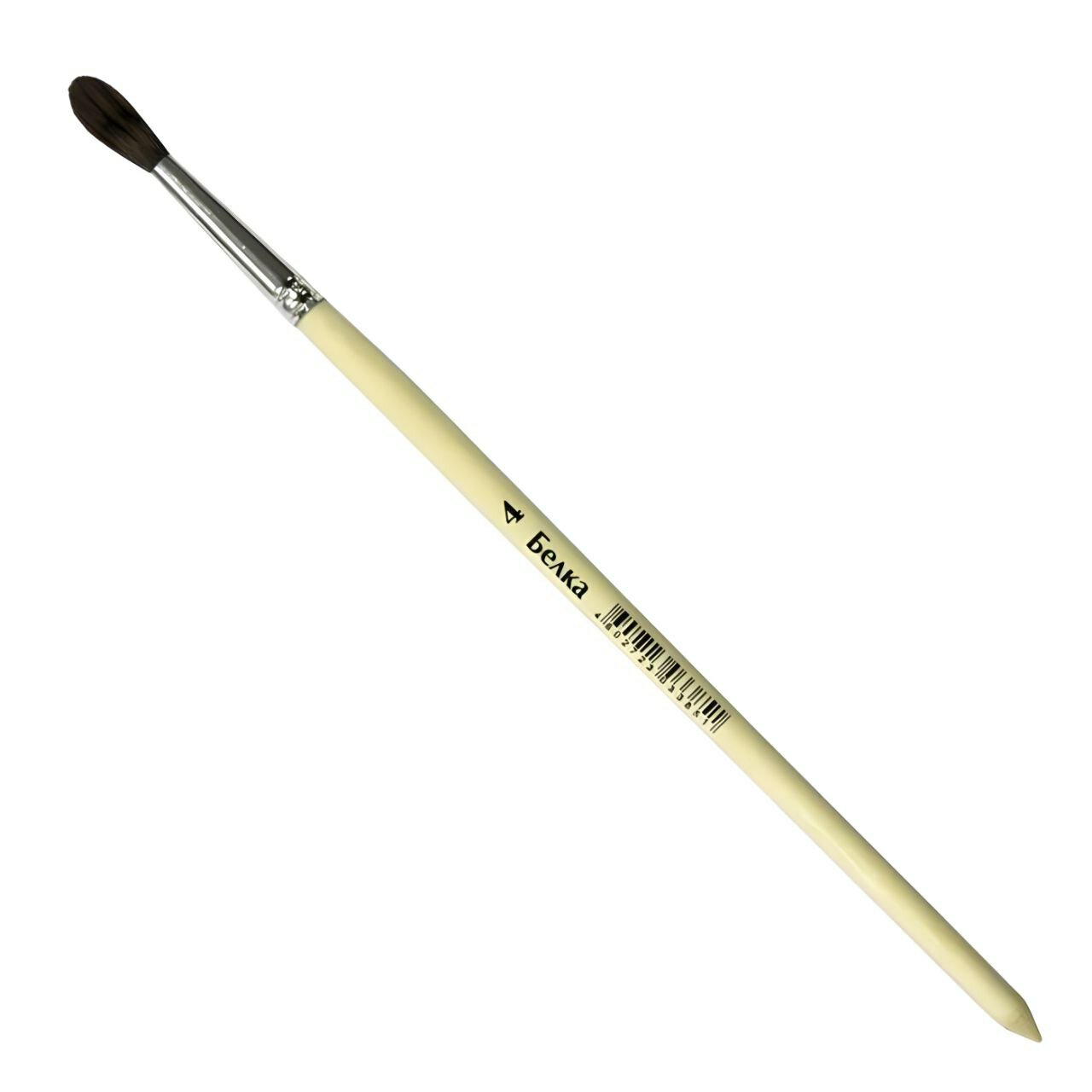 Кисть SchoolFormat белка №4, круглая, натуральная, для рисования