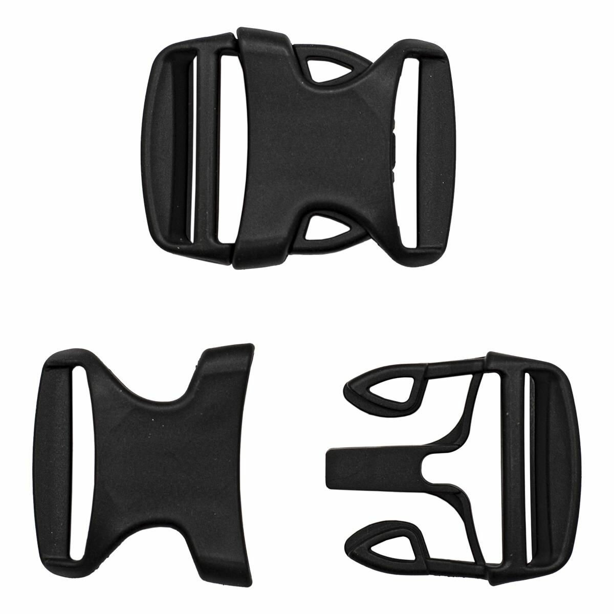 Фастексы айрис Цветные, 30 мм, ПА, черные, Ф-30/6, 50 шт