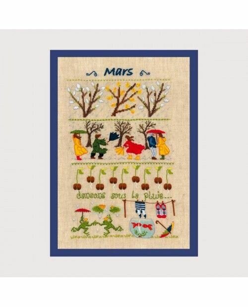 Набор для вышивания Le Bonheur Des Dames Mars, Март, 18х28 см (ND. BD.1152)