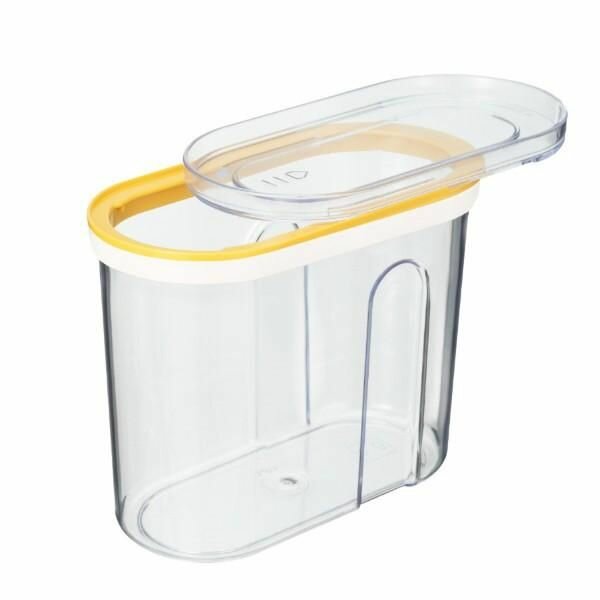 Емкость для продуктов Phibo для сыпучих, с крышкой-слайдером, 1 л, желтая