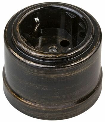 4 шт. BIRONI Лизетта Пластик / Бронза, Розетка с заземлением, B1-101-25