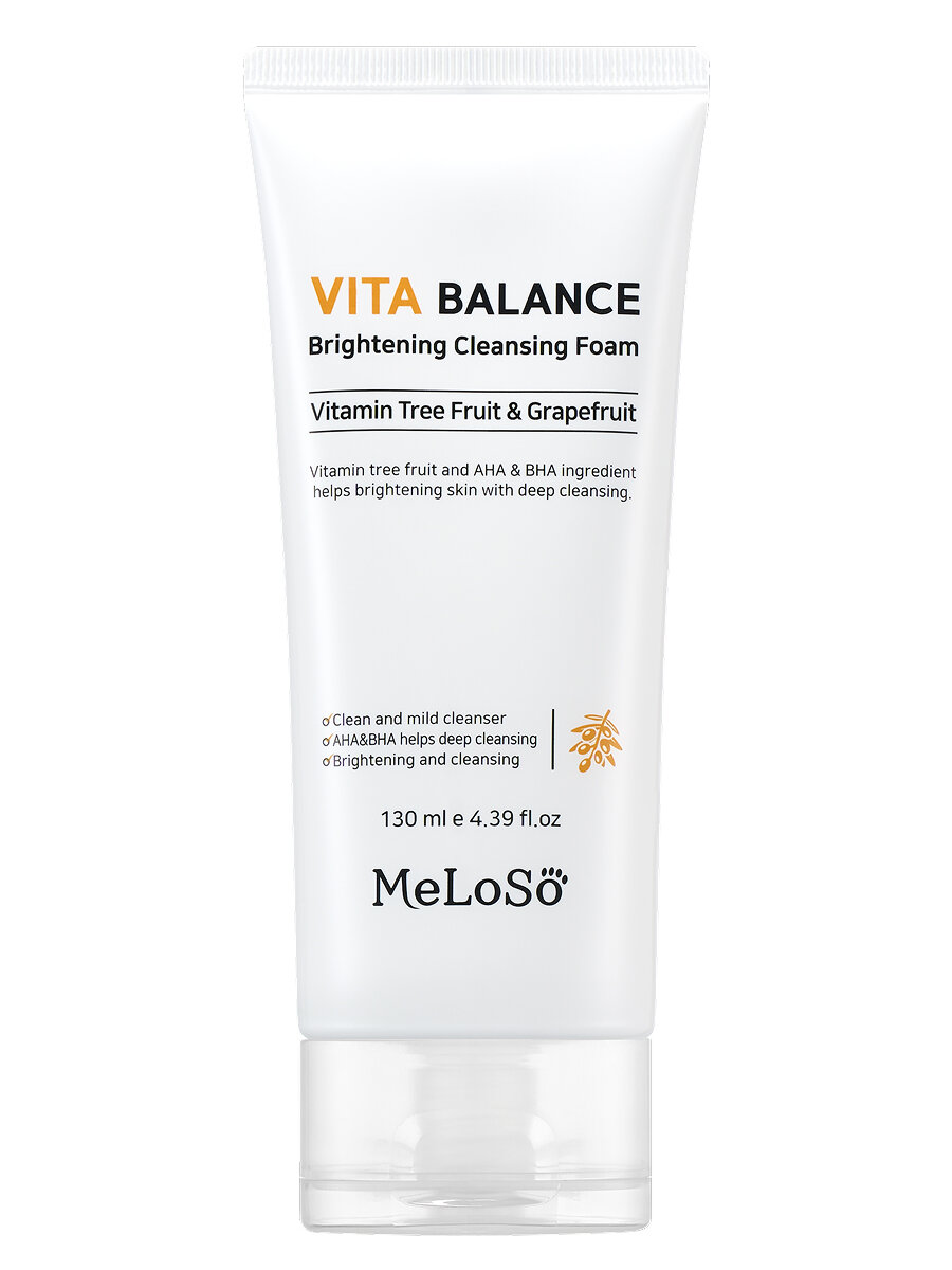 MeLoSo Очищающая пенка для лица с витаминами / Vita Balance Brightening Cleansing Gel Foam, 130 мл