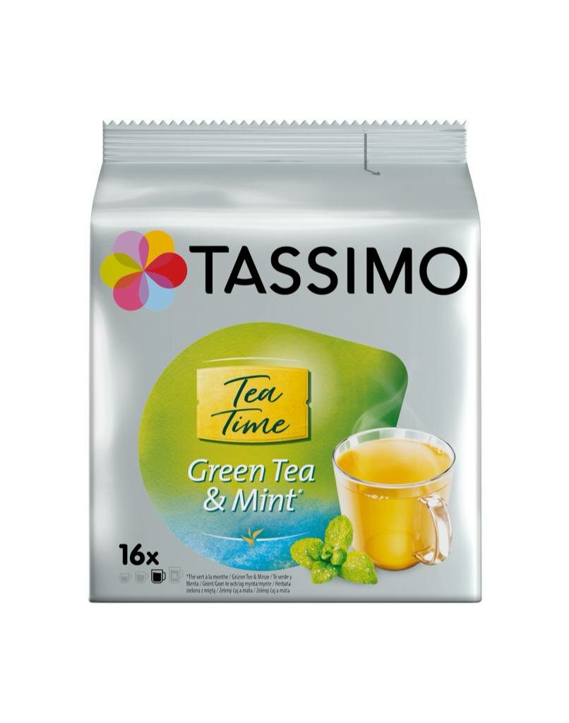 Чай зеленый с мятой в капсулах Tassimo Greeb Tea & Mint, 16 порций