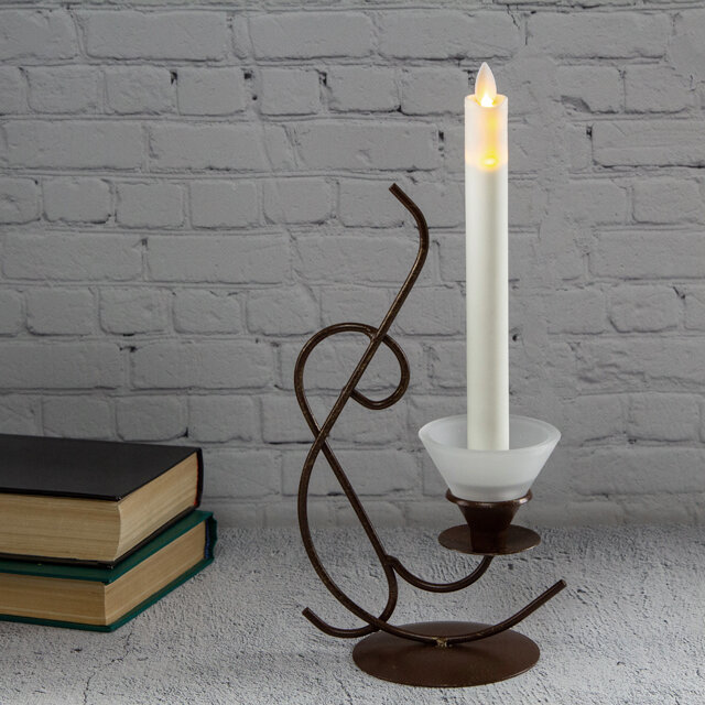 Винтажный подсвечник-канделябр Veneto Choco на 1 свечу, 28 см, Kaemingk, 371425