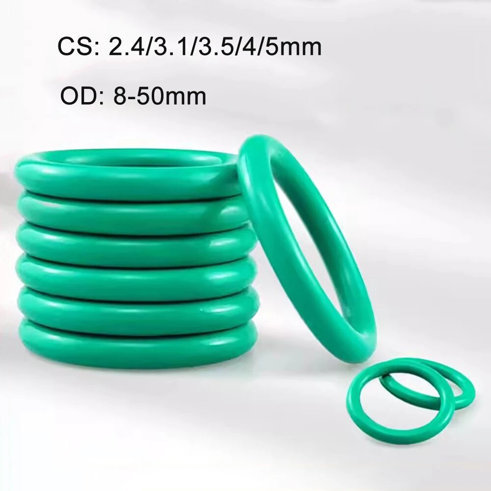 Фторопластовые уплотнительные кольца зелёного цвета 1.8-180 мм ID32.5mm -(5Pcs)