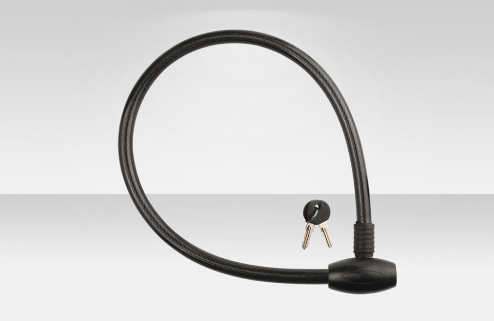 Замок STELS 84308 противоугонный трос 15x800 мм чёрный