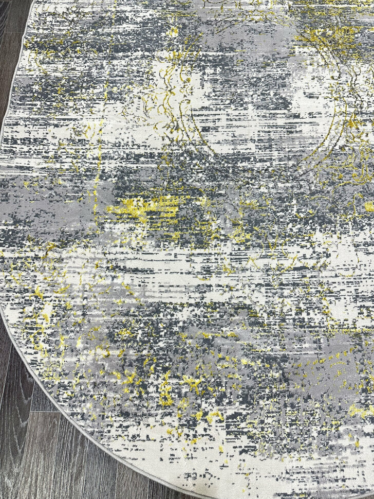 Ковер, Овал, Бежевый, Серый, Золотисто-жёлтый, Современный, на пол, в гостиную, спальню, в ассортименте (80 см. на 150 см.)