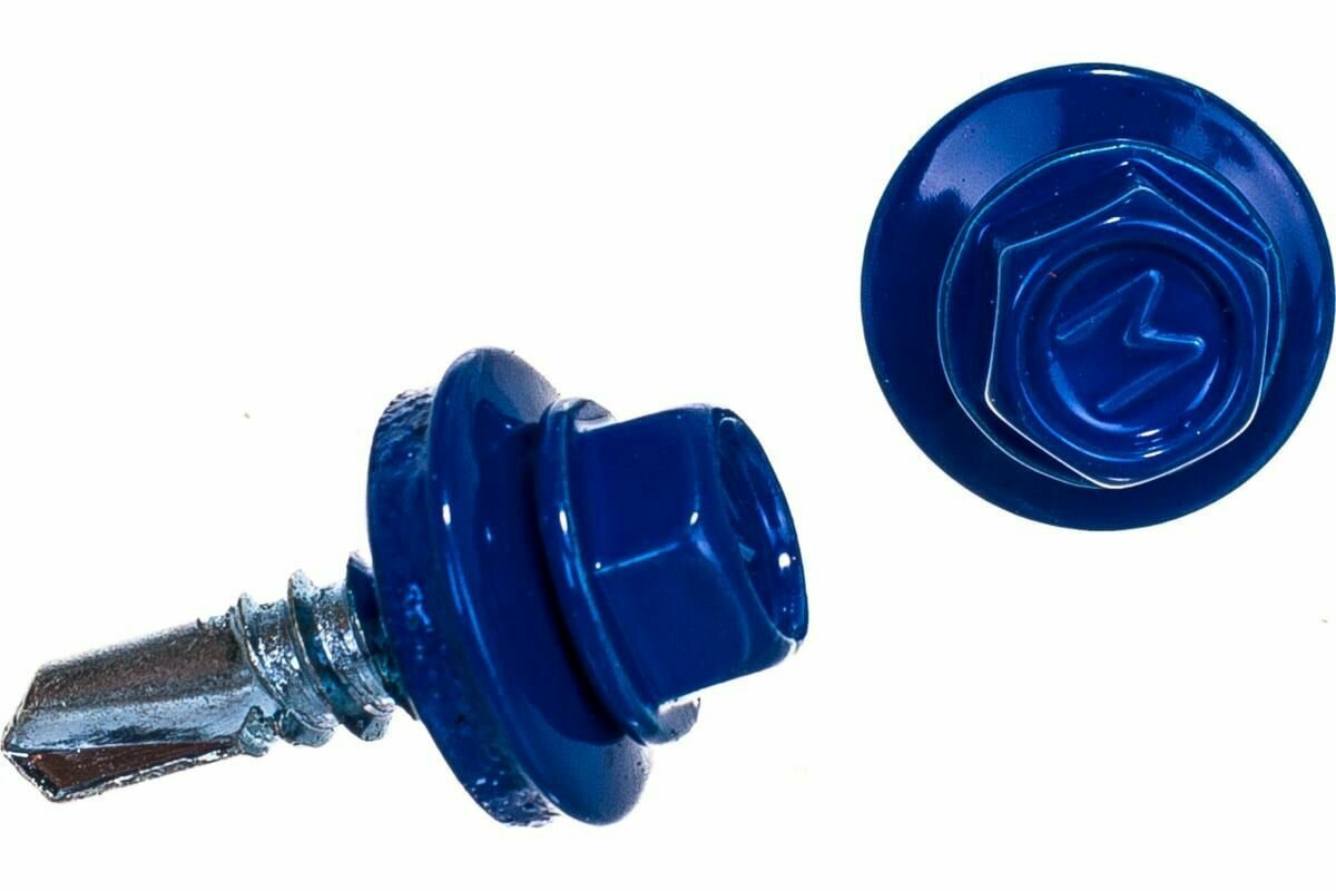 Саморез кровельный 4,8x29 RAL 5005 сигнальный синий, по дереву (60шт.) кор с ок МС