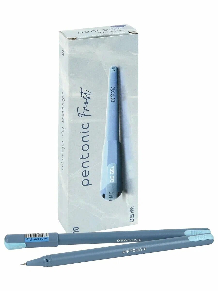 Ручки гелевые LINC Pentonic Frost голубые 2 шт, синие чернила (863-B)