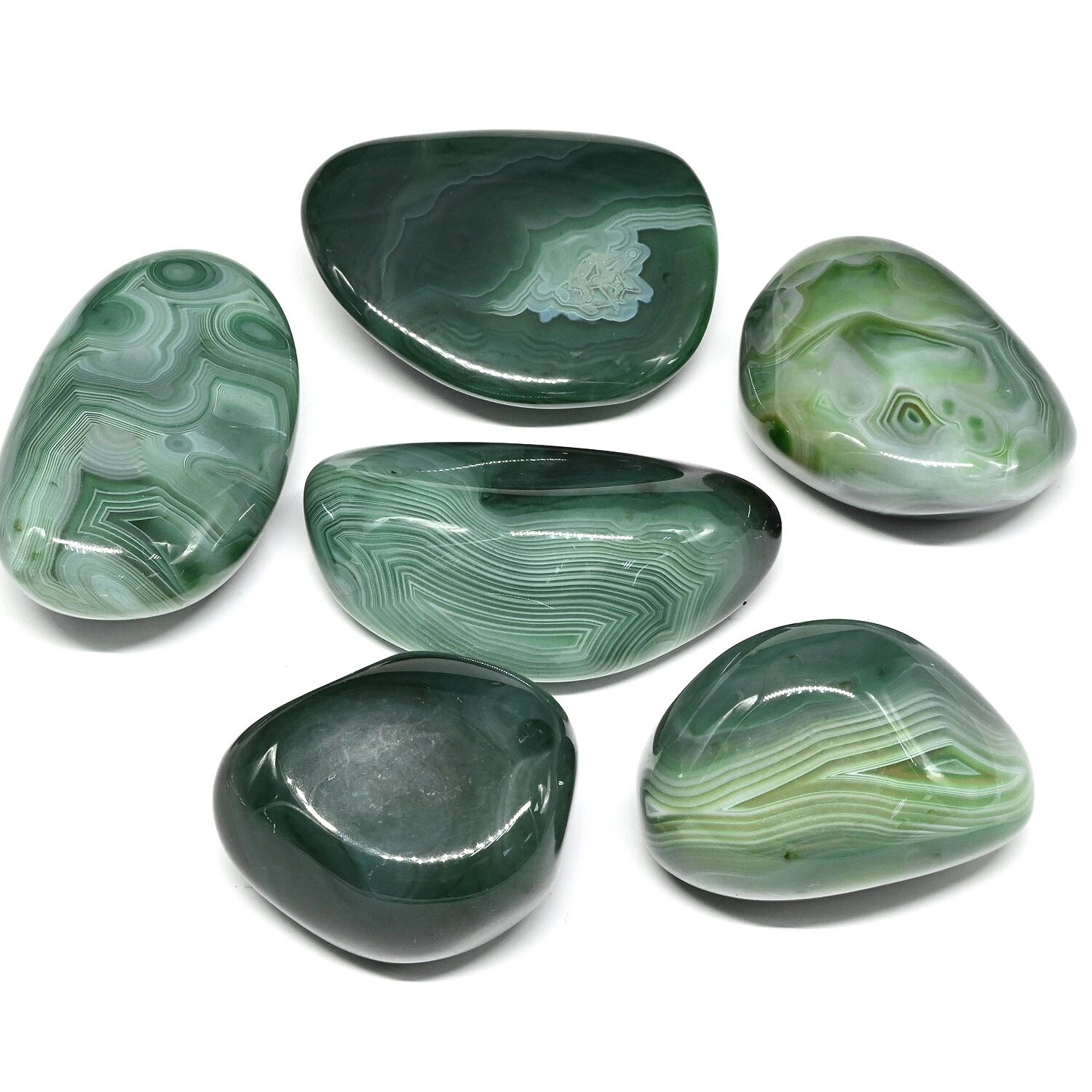 Минерал агат тонированный цв. зеленый 55*36*23мм, 70-79г .