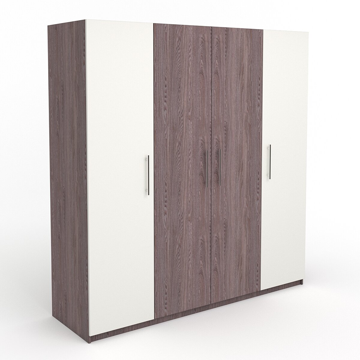 Шкаф распашной "Оззи" №3, Ясень Анкор и Белый U31105-1. Производитель товара - компания Westcom.