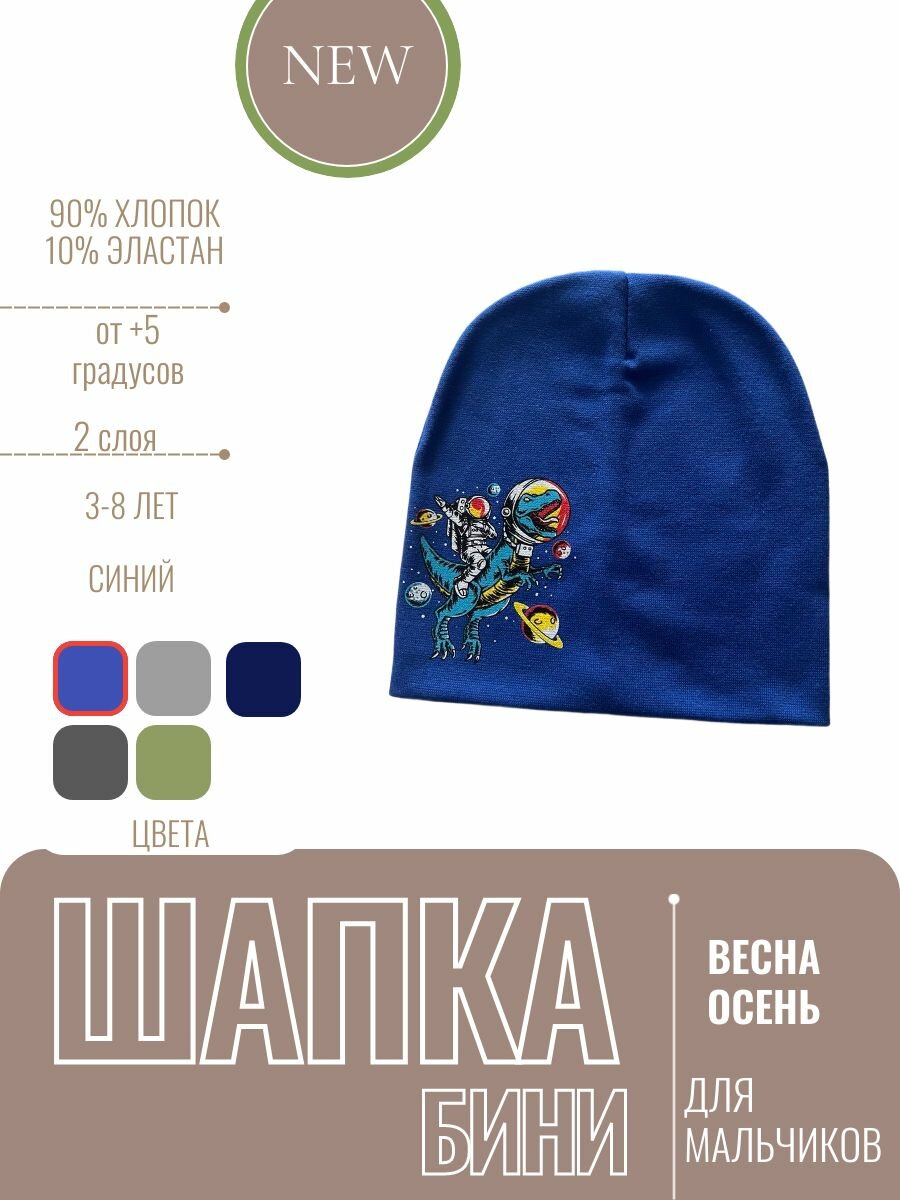 Шапка-бини Весна-лето 2025 для мальчиков
