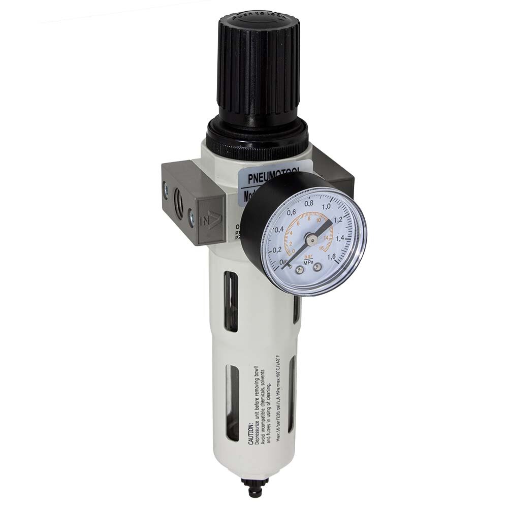 Фильтр-регулятор давления PI TOOLS OFR-PIT-MINI-G1/8", 750 л/мин, металлический корпус, Арт. 3637