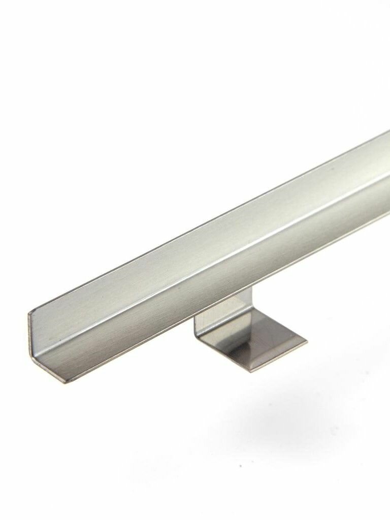 Планка для стеновой панели угловая внутренняя из нержавеющей стали (Матовая) 6,5мм