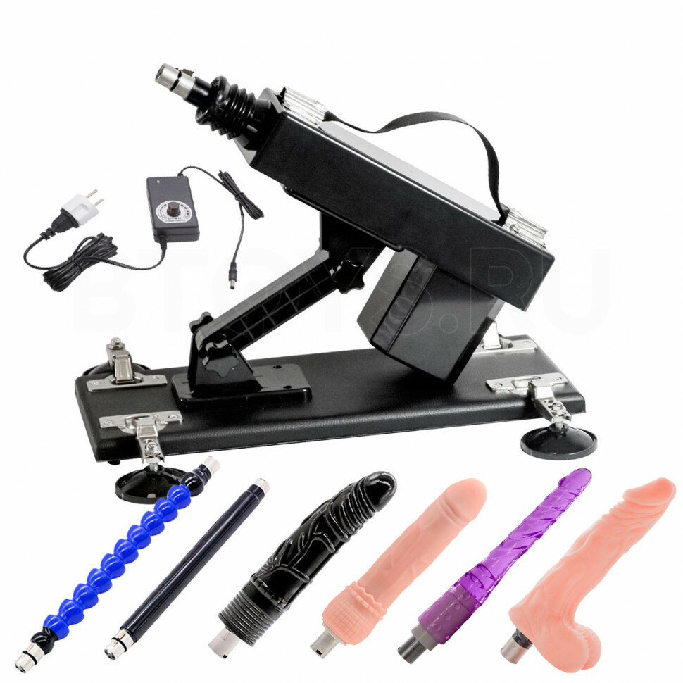 Секс-машина Hismith Auxfun Girl Set с 4 насадками