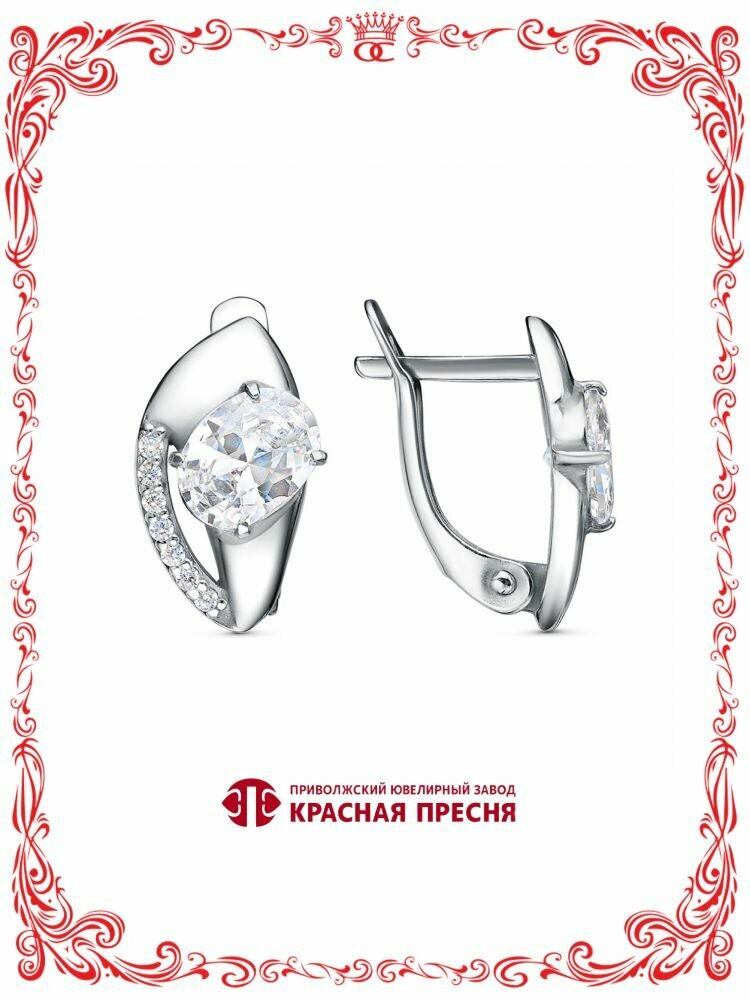 Серьги, фианит