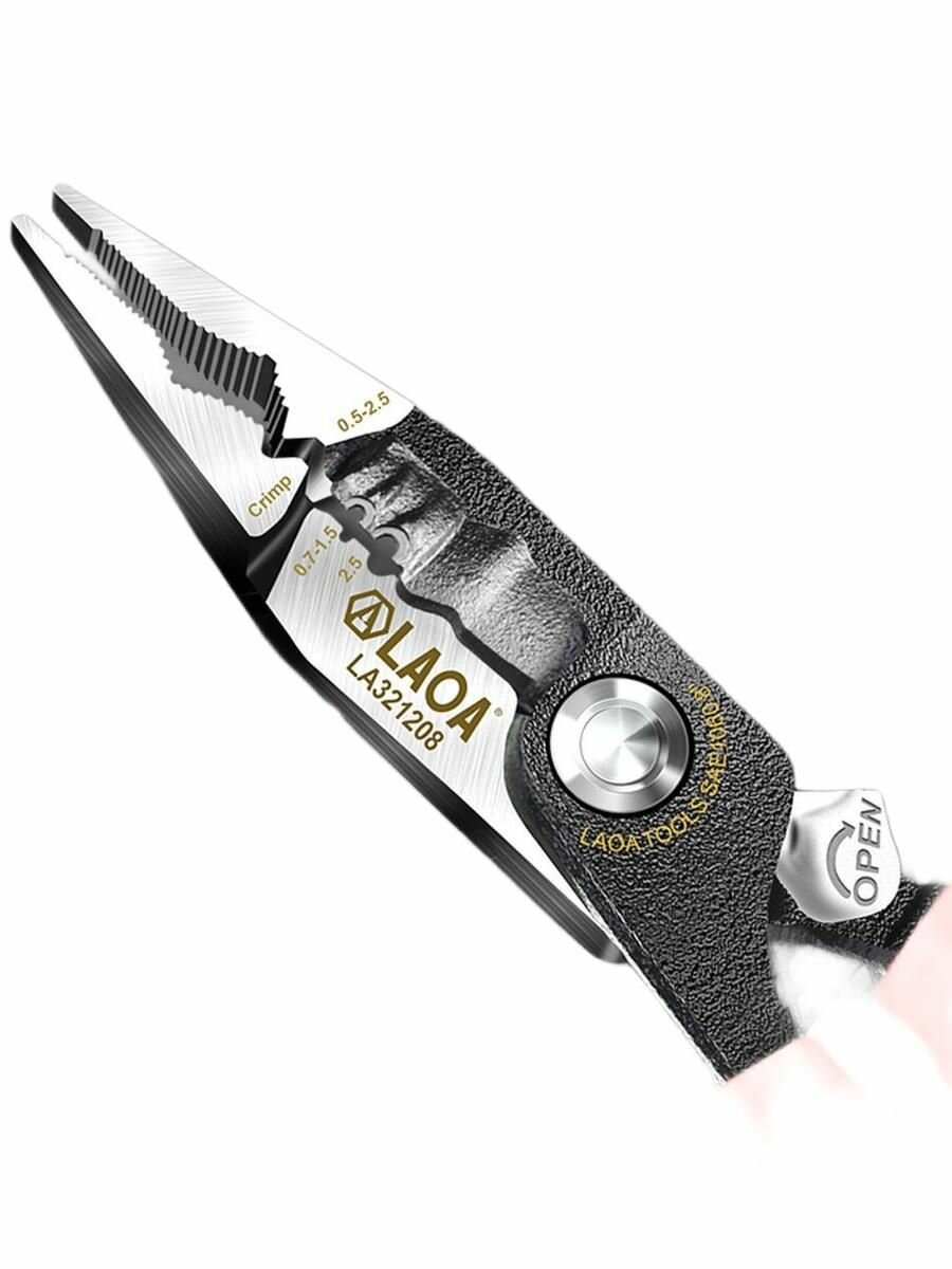 LAOA 6 в 1 Многофункциональные комбинированные пассатижи, универсальные клещи плоскогубцы для электрика=v=