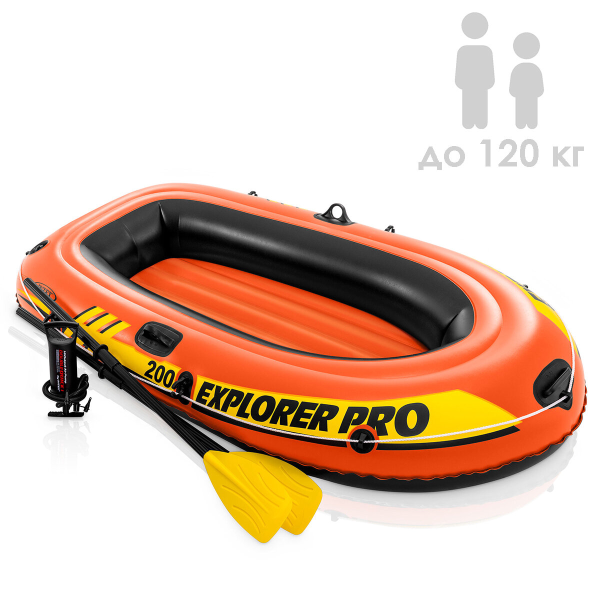 Лодка надувная Intex Explorer Pro 200 Set с насосом и веслами