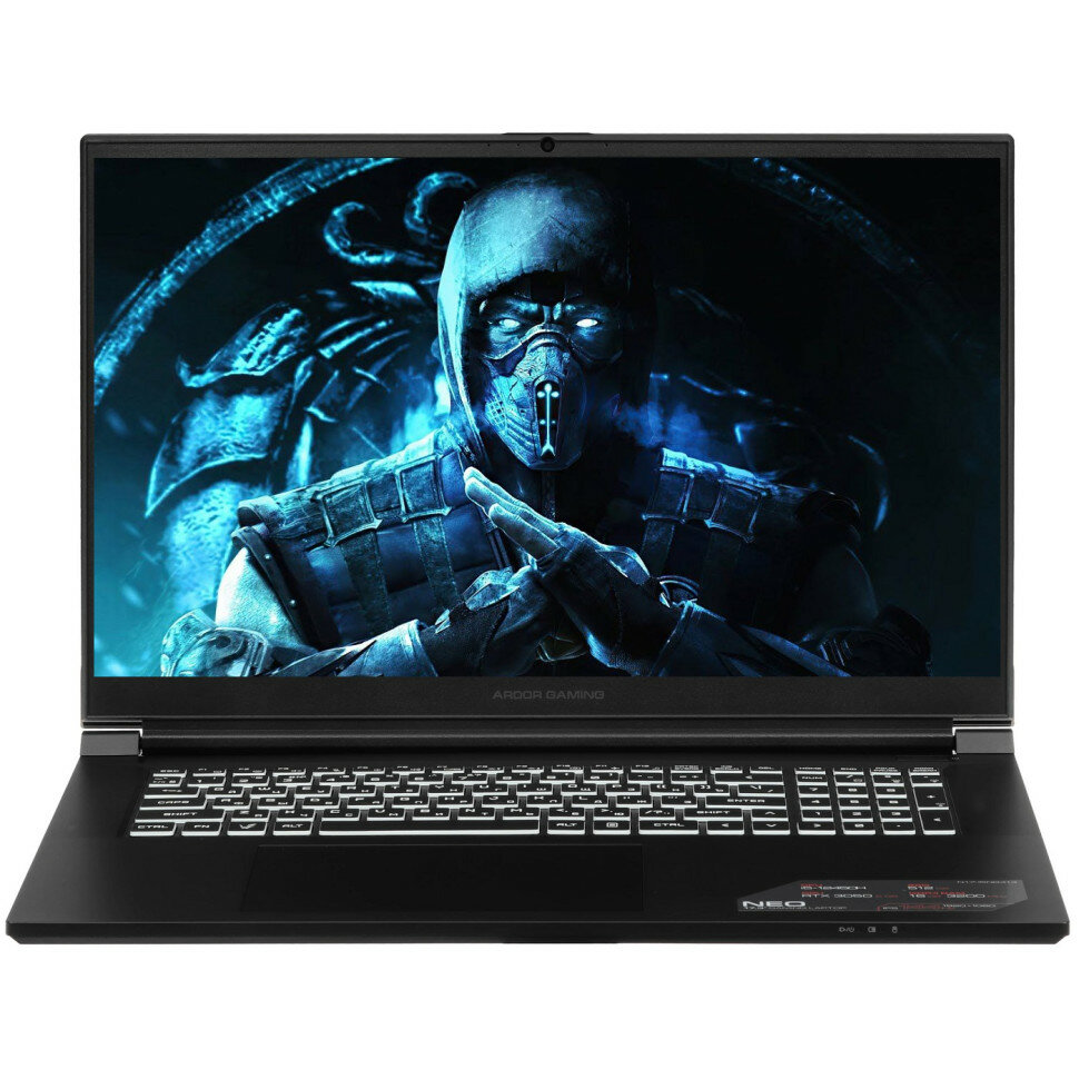 17.3" Ноутбук ARDOR GAMING NEO N17-I5ND414, Intel Core i5-12450H, RAM 16 ГБ, SSD 512 ГБ, GeForce RTX 3050 - 6 ГБ, без ОС