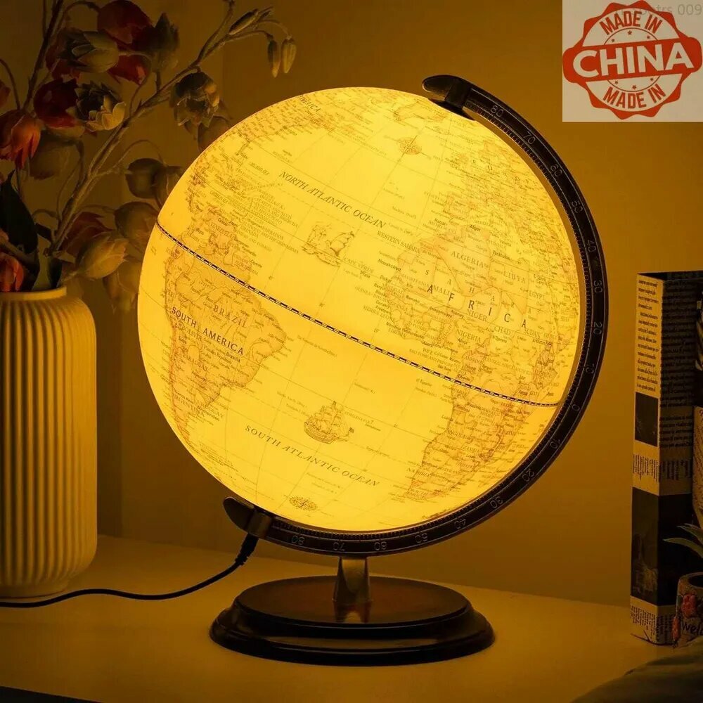 Глобус Земли Globen физический-политический, с LED-подсветкой, диаметр 32см. IT Spotrs 009