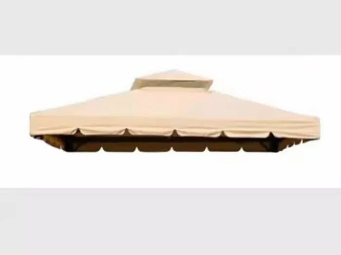 Наружный тент-крыша с двойным верхом 3 х 4 м для беседки, зеленый