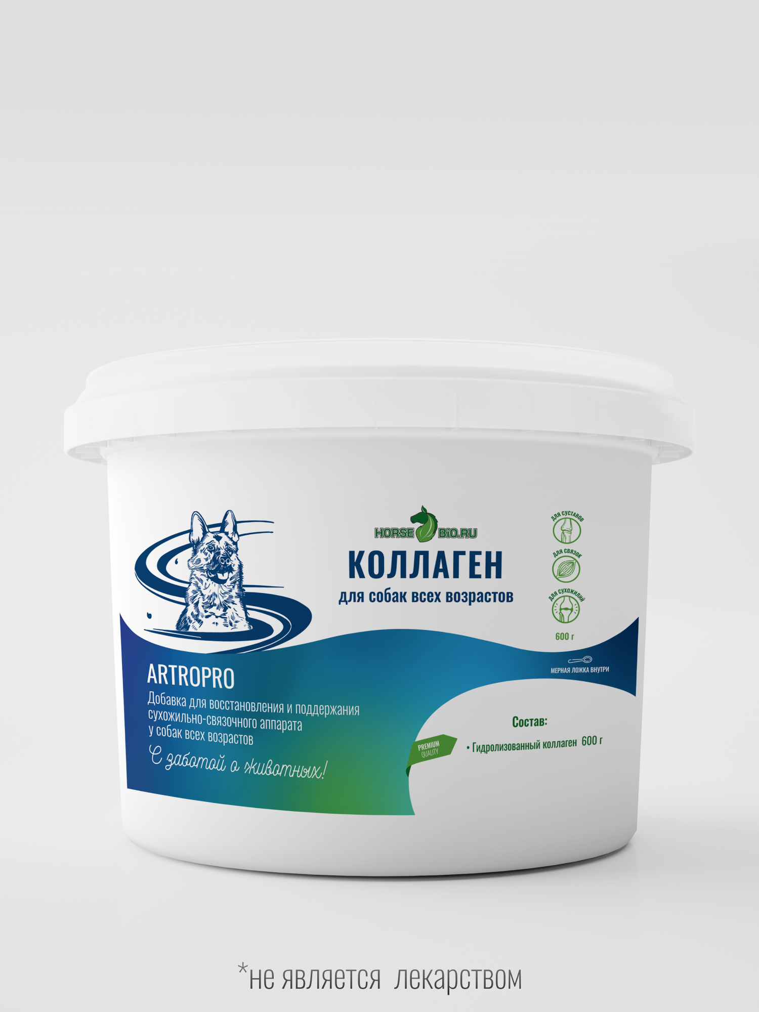 Добавка в корм Коллаген Horse-Bio ArtroPro для собак, 600г