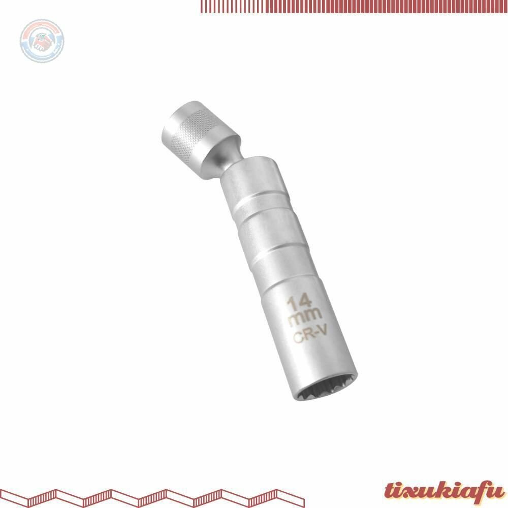 14 мм свечной ключ тонкий, 12-точечный гнездо для свечей зажигания, прочный инструмент для BMW, Nissan, VW, Mercedes, Audi, углеродистая сталь CR-V, компактный и надёжный