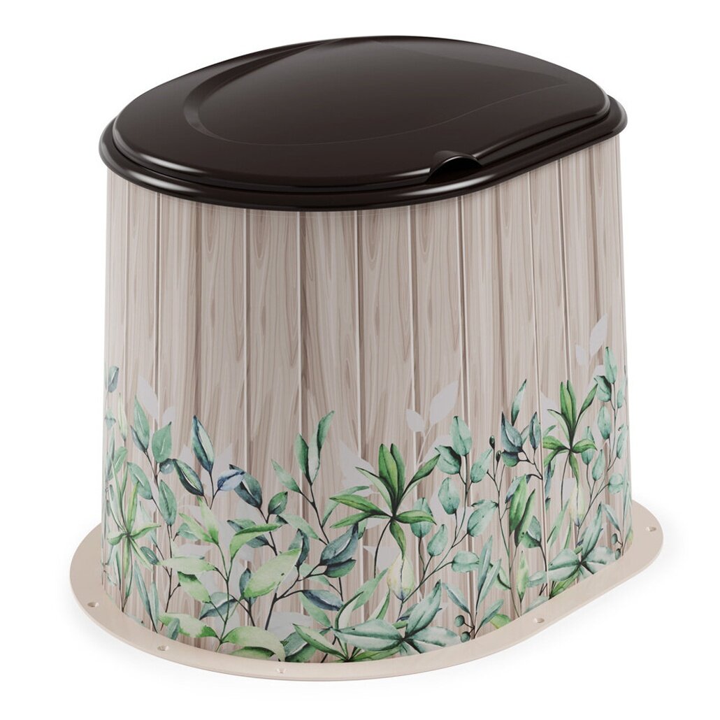 Ведро-туалет 'Летний день', пластик, с крышкой, устойчивый к перепадам температур