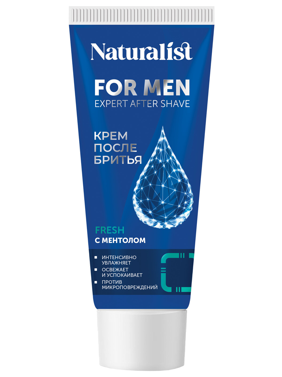 Крем после бритья мужской для лица с ментолом Naturalist for men