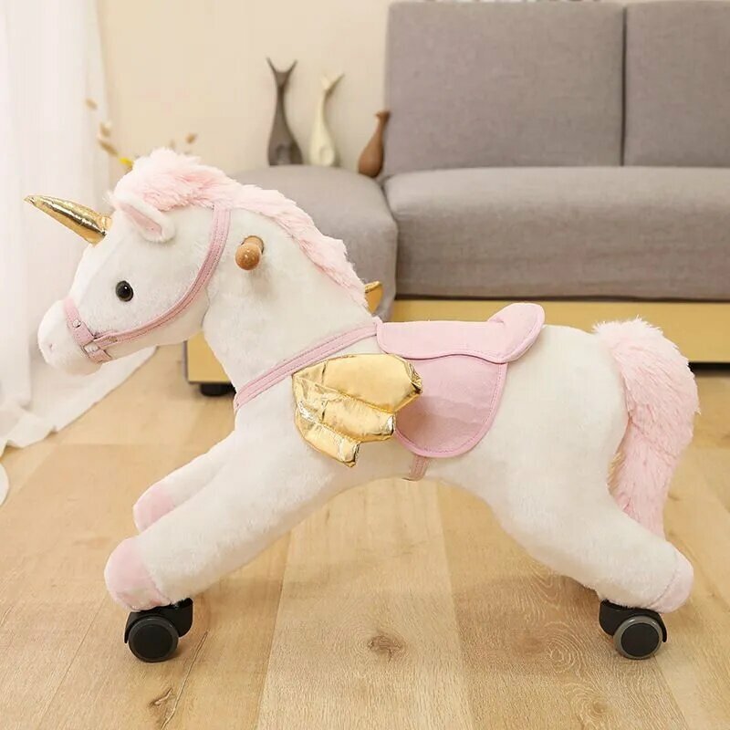 Лошадка-качалка, Детский троян на колесах со свободным скольжением