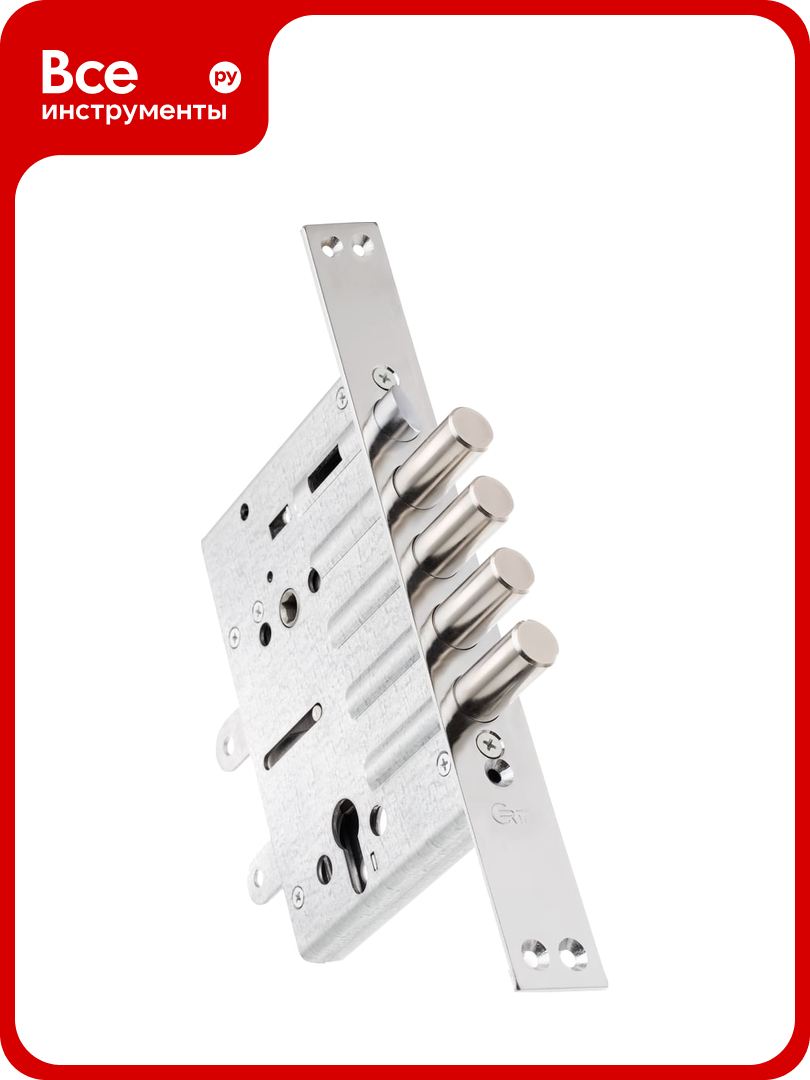 Замок врезной цилиндровый CRIT ЗВ-7РК-006 защелка работает от рукоятки и от ключа