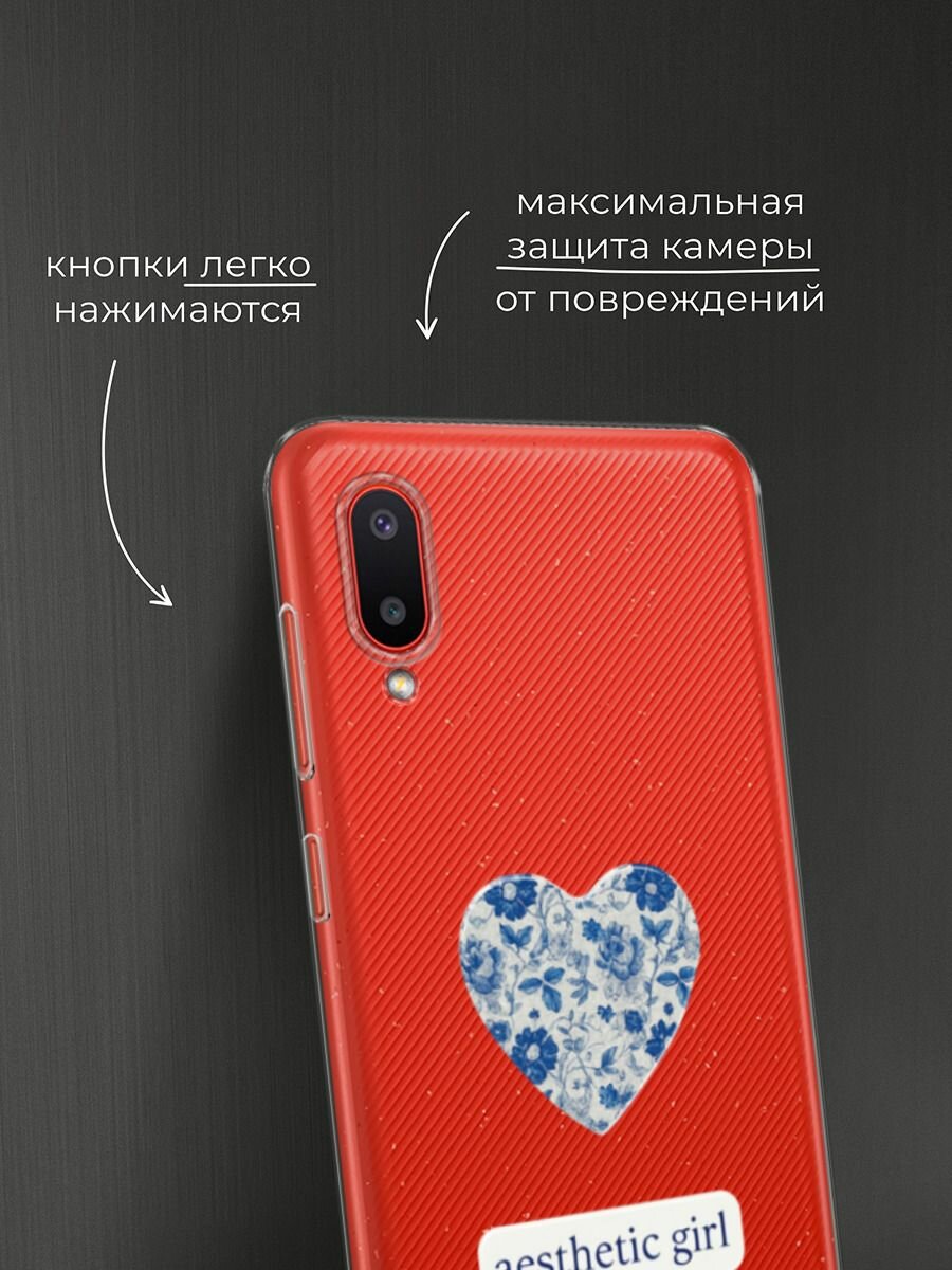 Чехол на Samsung Galaxy A02 / Самсунг Галакси А02 с принтом "Aesthetic girl" — фото 1