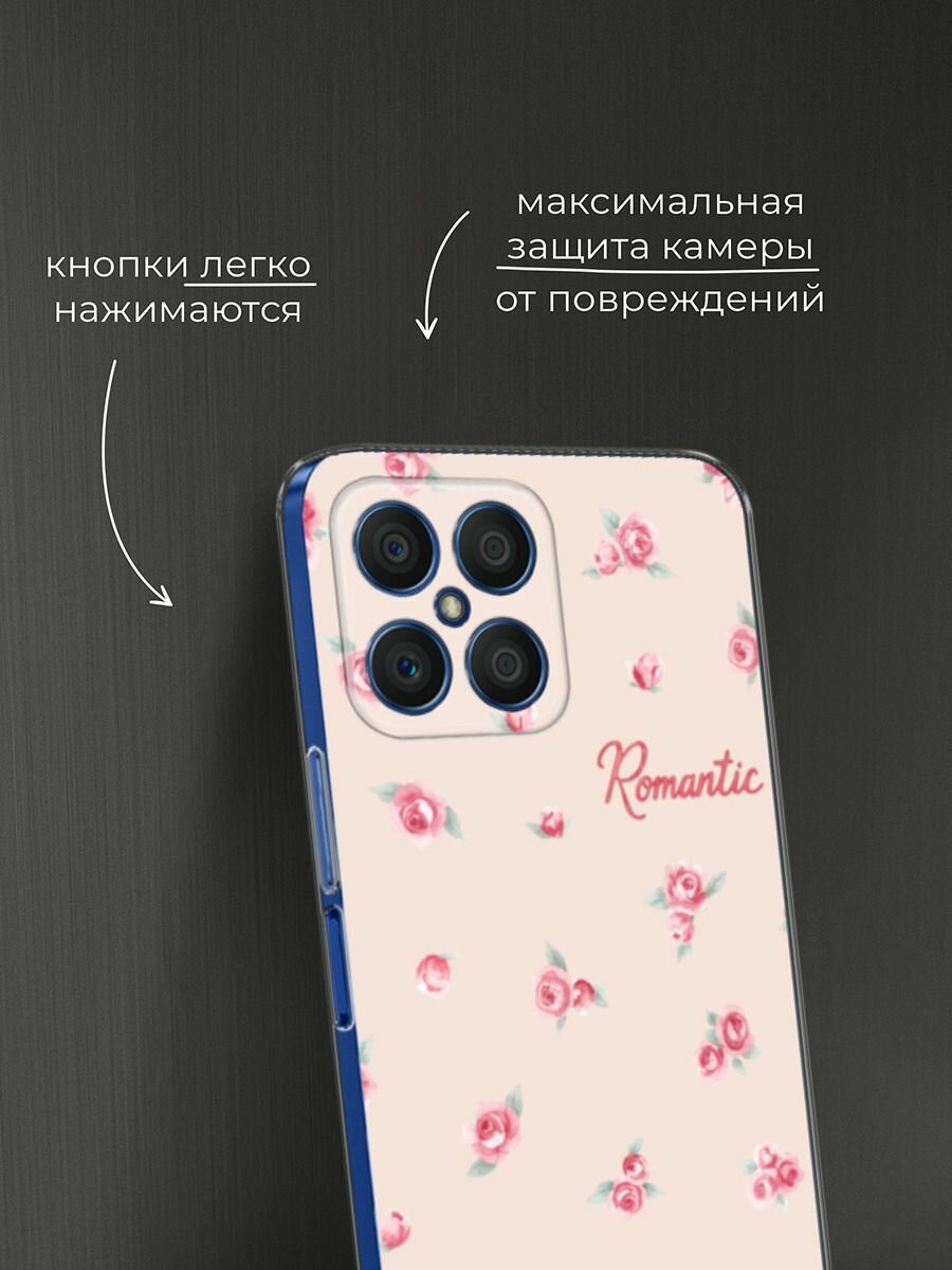 Силиконовый чехол на Honor X8 / Хуавей X8 с принтом "Romantic" — фото 1