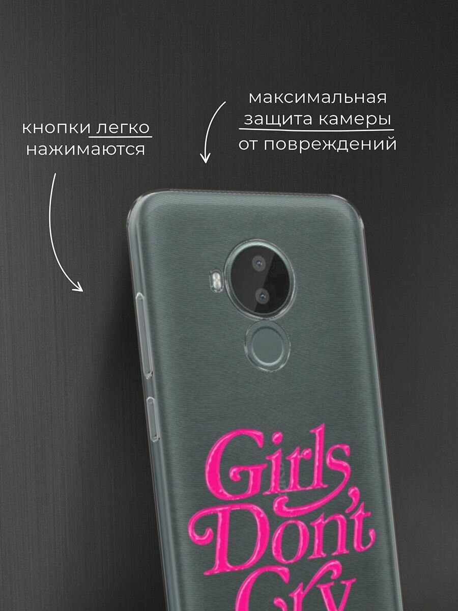 Чехол на Nokia C30 / Нокия C30 с принтом "Девочка не плачь" — фото 1