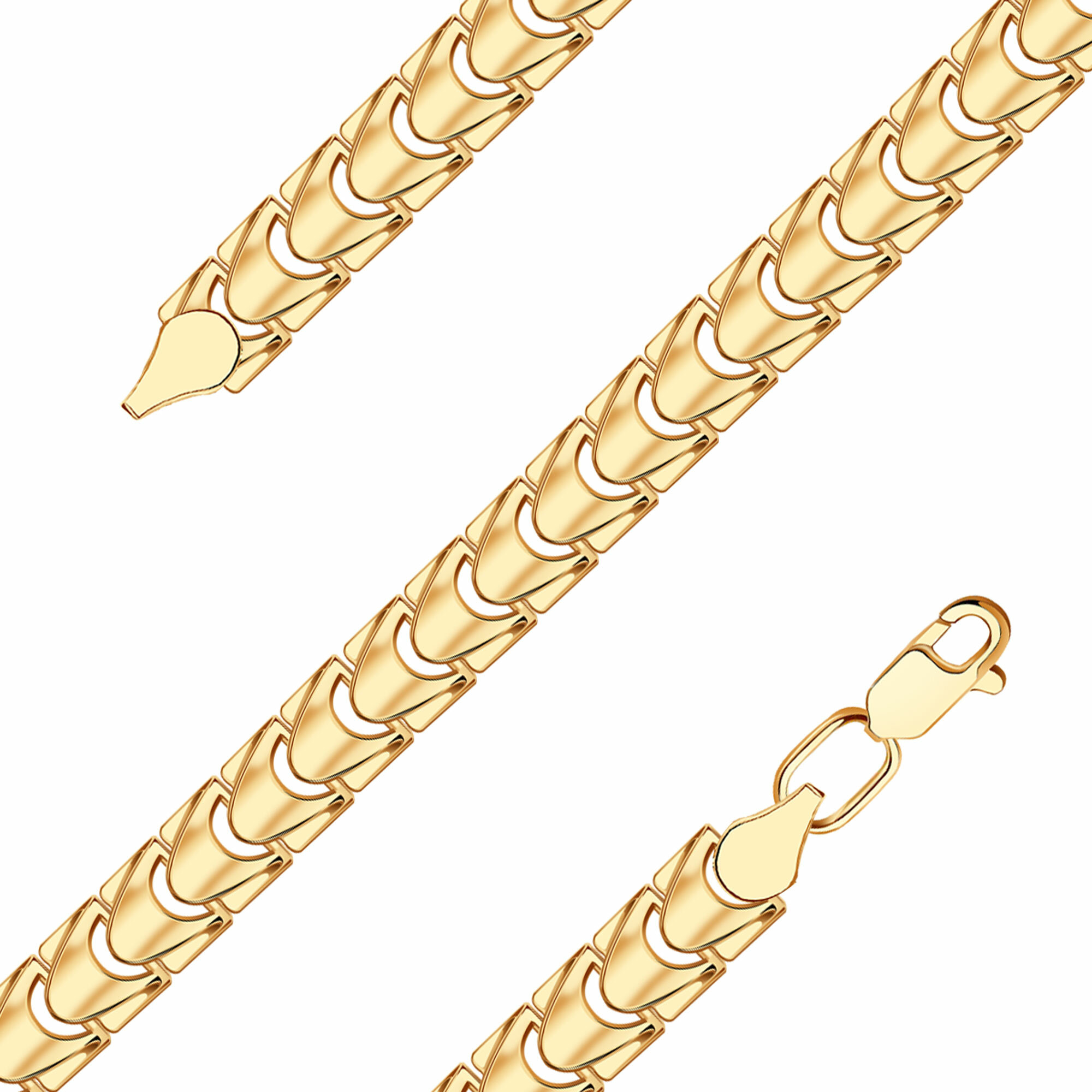 Глидерный браслет, красное золото, 375 проба