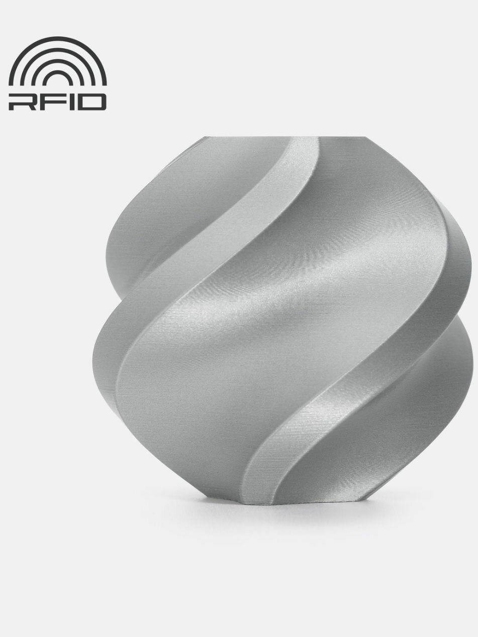 Филамент PETG HF Gray (серый) пластик Bambu Lab для 3D принтера 1 кг, на катушке