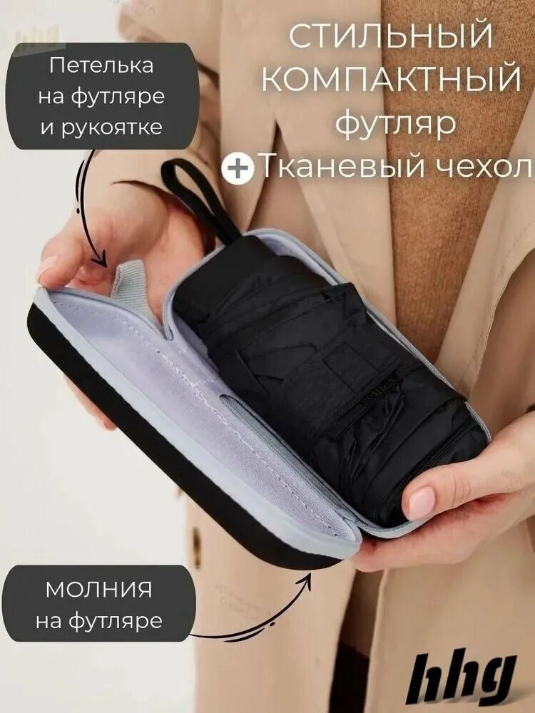 Зонт , черный — фото 1
