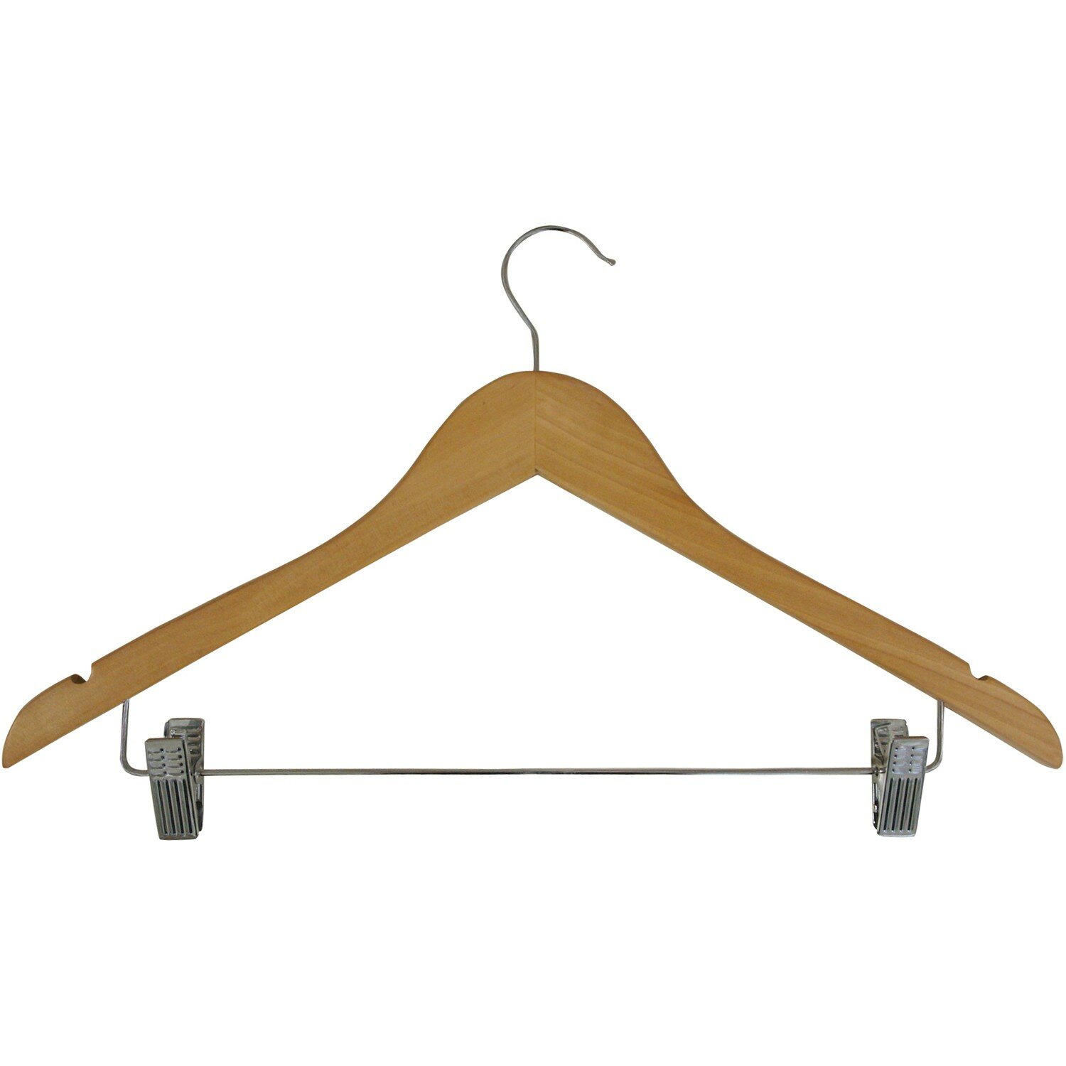 Вешалка для одежды Рыжий Кот деревянная с клипсами 1 шт для хранения вещей в доме