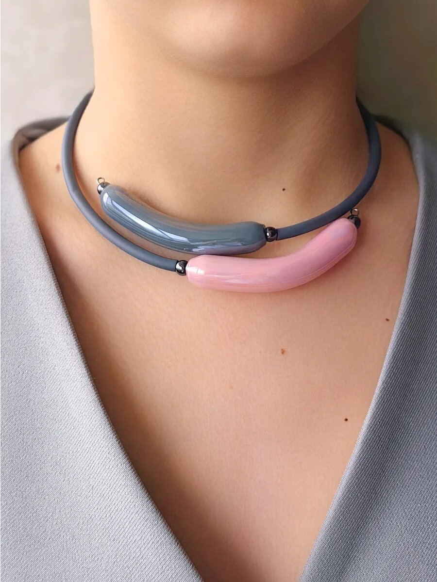 Чокер, муранское стекло, стекло