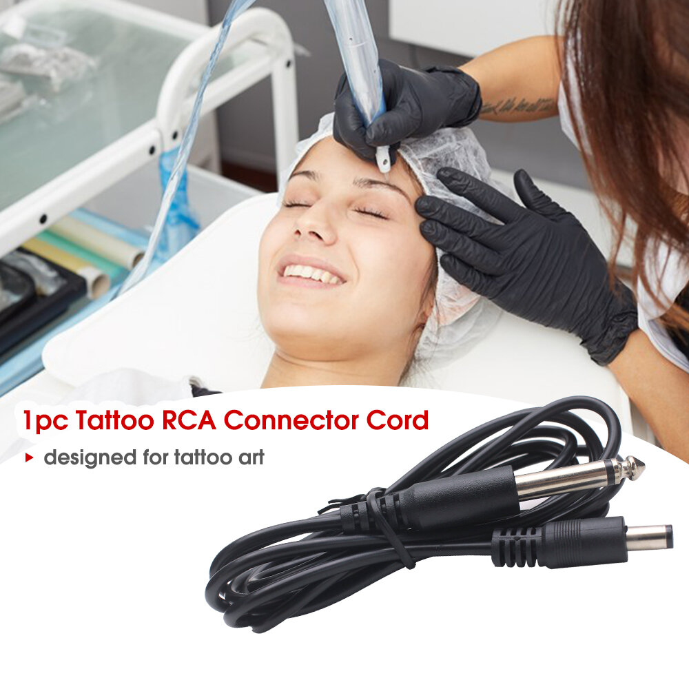 Силиконовый мягкий тату-кабель RCA-разъема для тату-машинок с вращающейся ручкой для татуировки, шнур питания постоянного тока