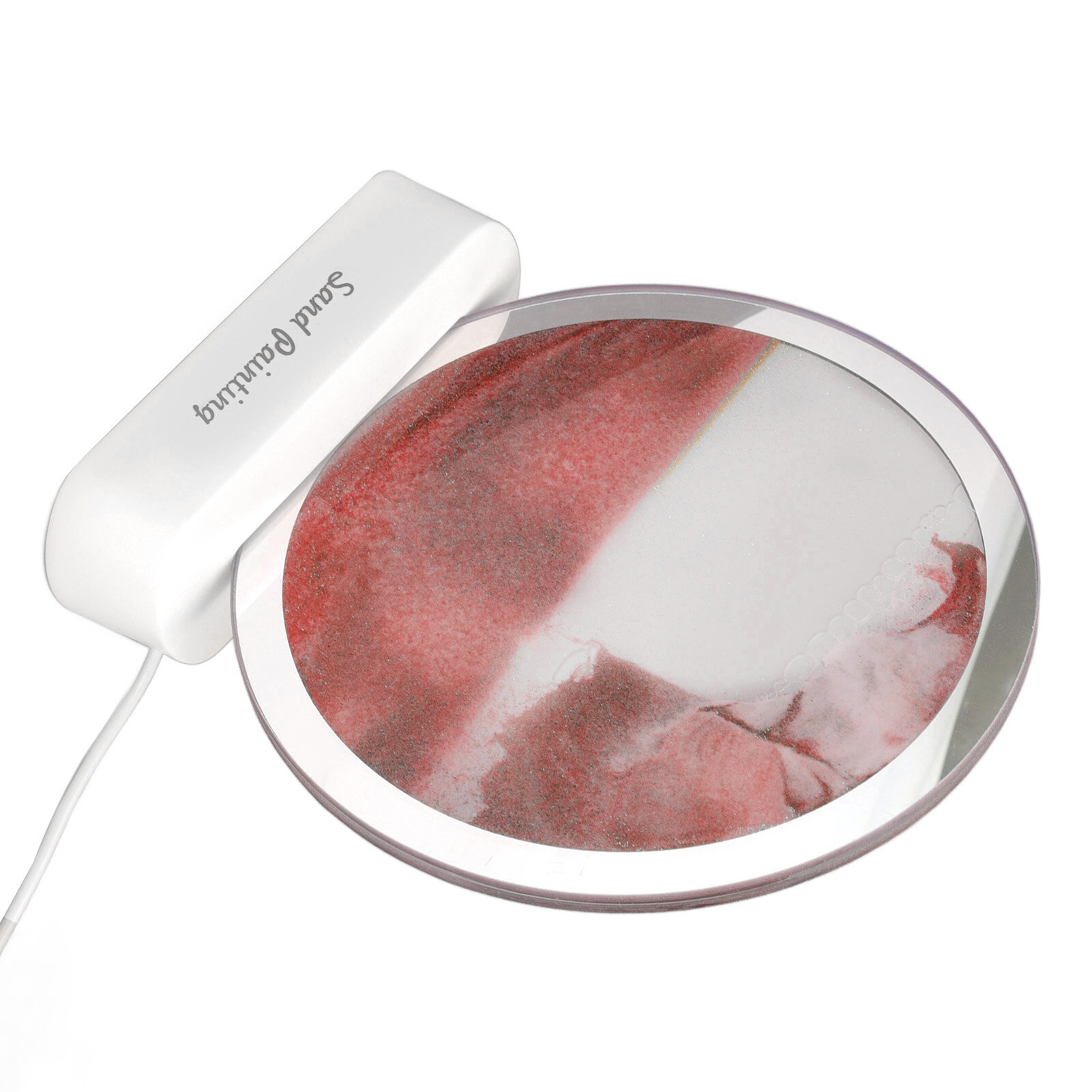 Свет для рисования зыбучих песков, USB-разъем, защита глаз, художественное украшение, настольная лампа с движущимся песком для спальни, гостиной, красный