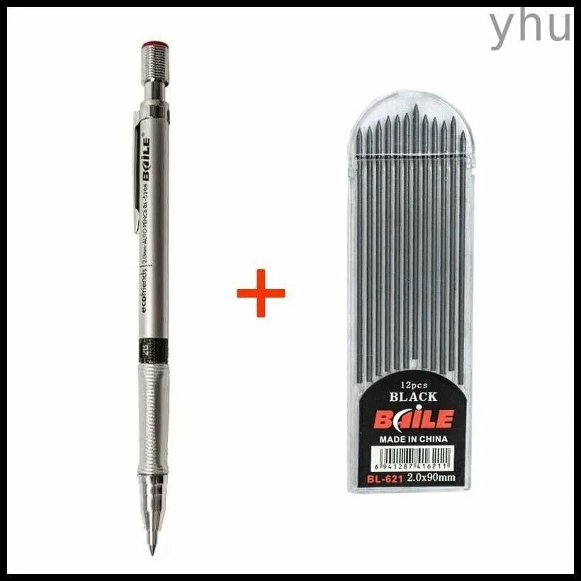 Карандаш, твердость: 2B (2 Мягкий), толщина: 2 мм, 1 шт.