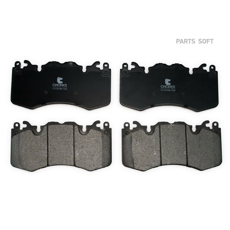 CWORKS Тормозные колодки передние, Low Metallic